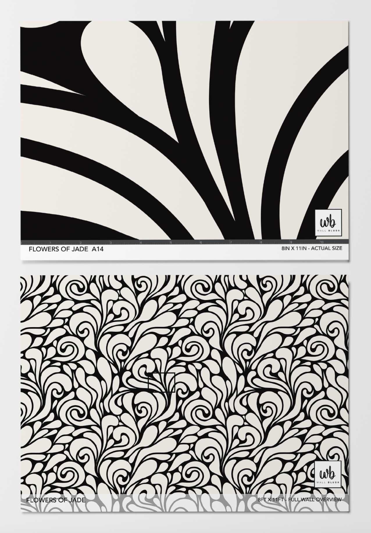 Flowers of Jade Wallpaper - Etsy