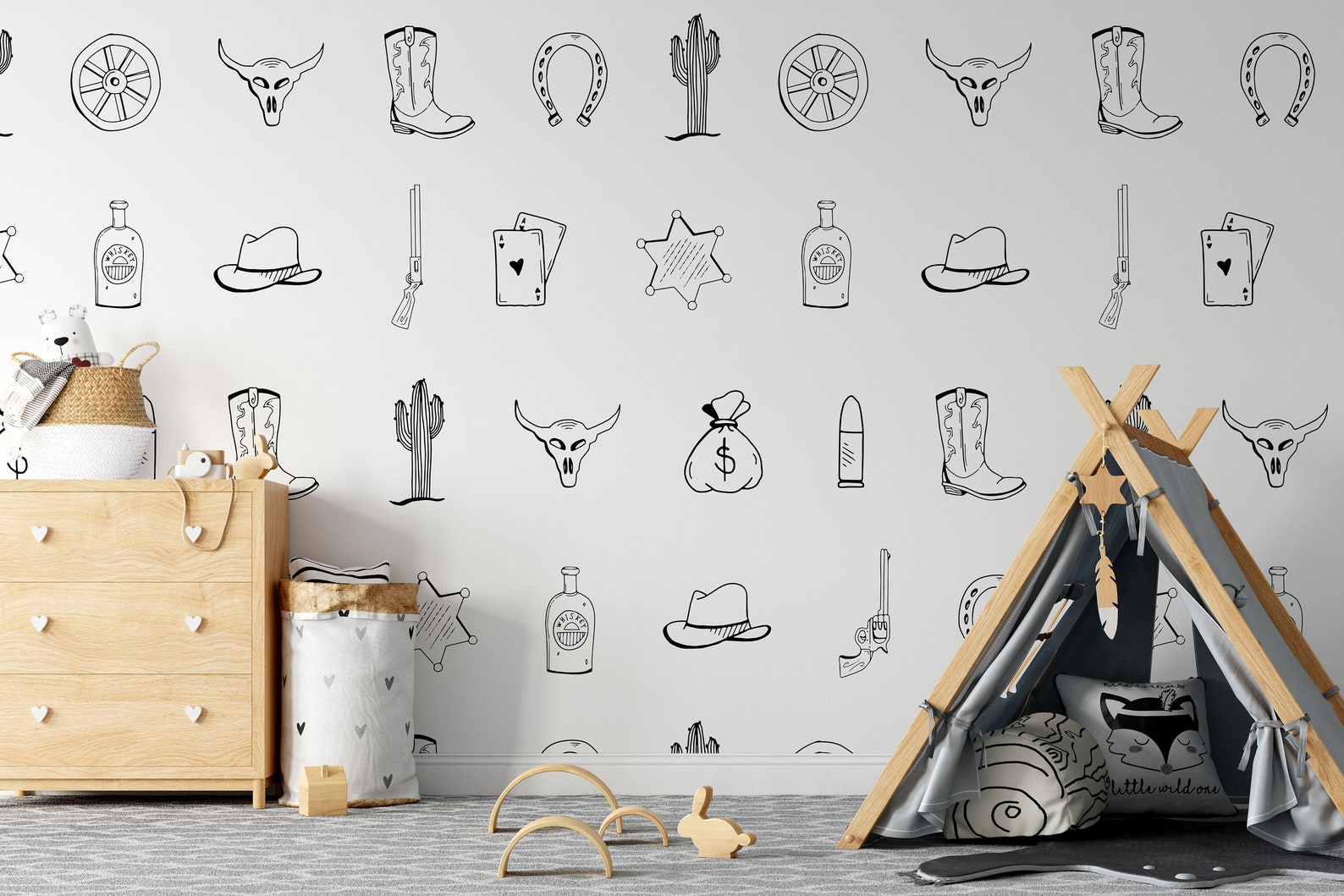 Outlaw (black) Wallpaper - Etsy