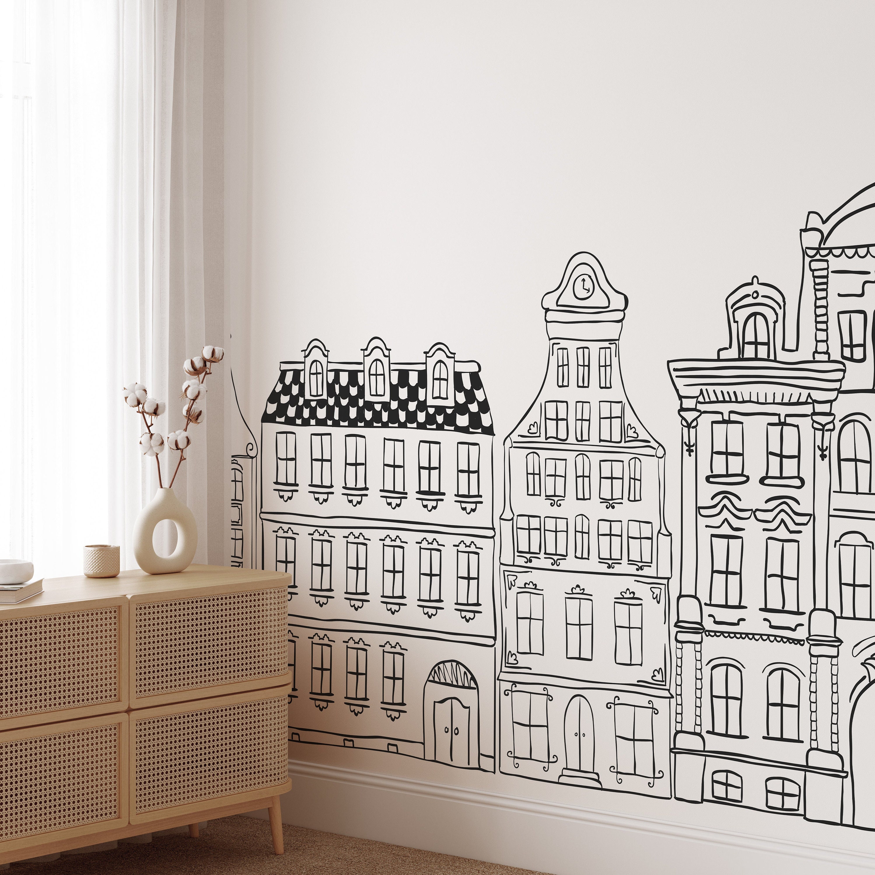 Madeline (white) Wallpaper - Etsy