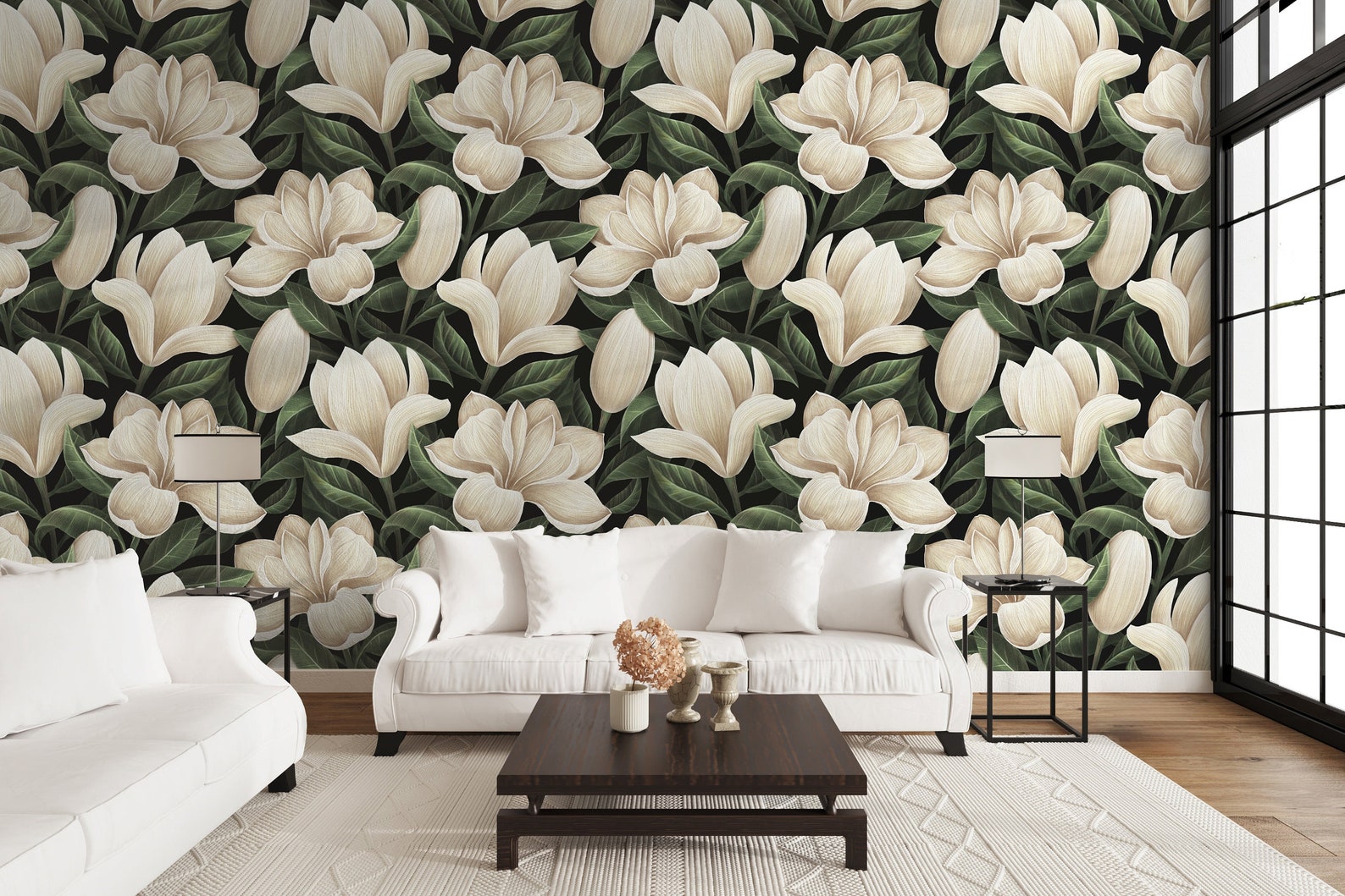 Magnolia Wallpaper - Etsy