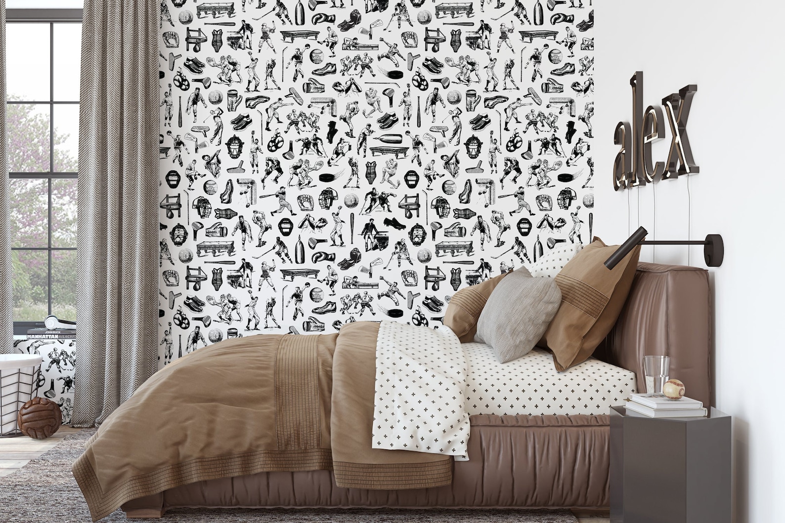 Letterman (black) Wallpaper - Etsy