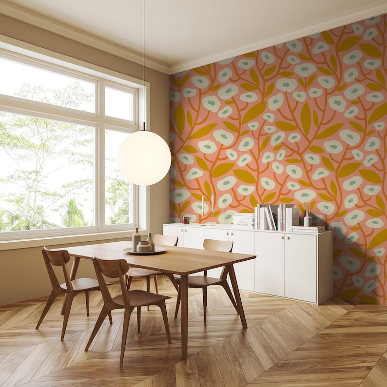 Georgia orange Wallpaper - Etsy