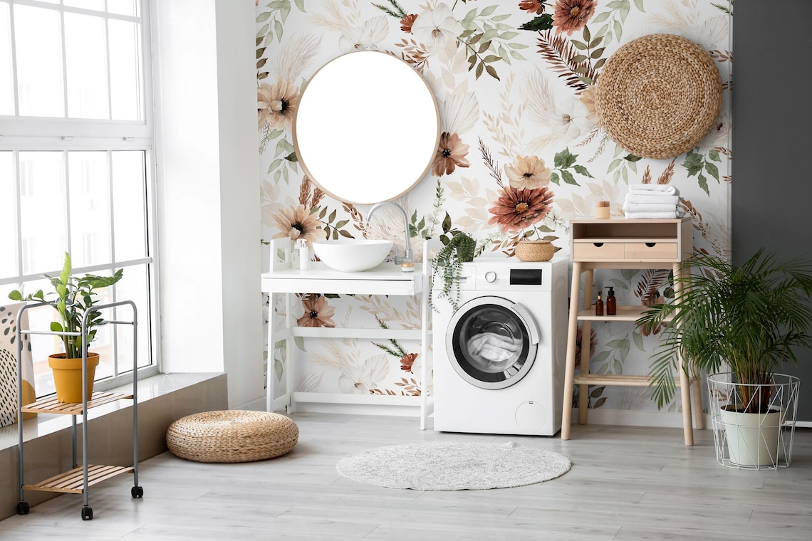 Ana (white) Wallpaper - Etsy