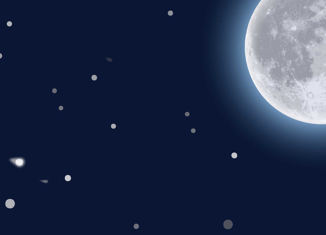 Moonlight Wallpaper - Etsy