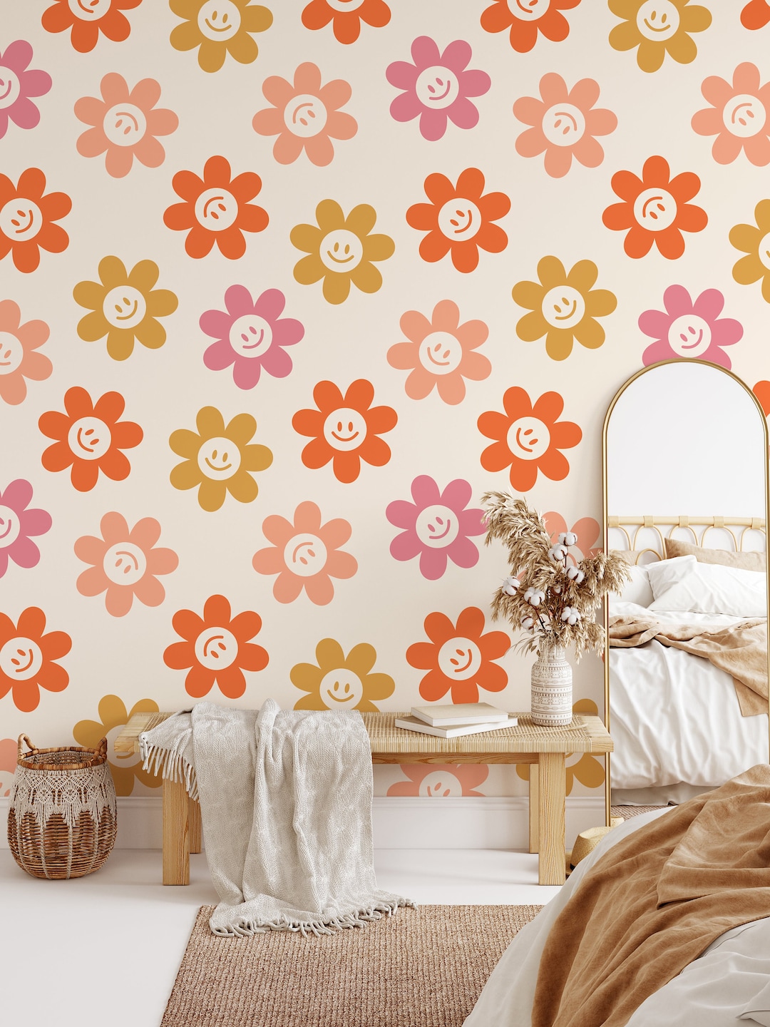 Daisy Wallpaper - Etsy