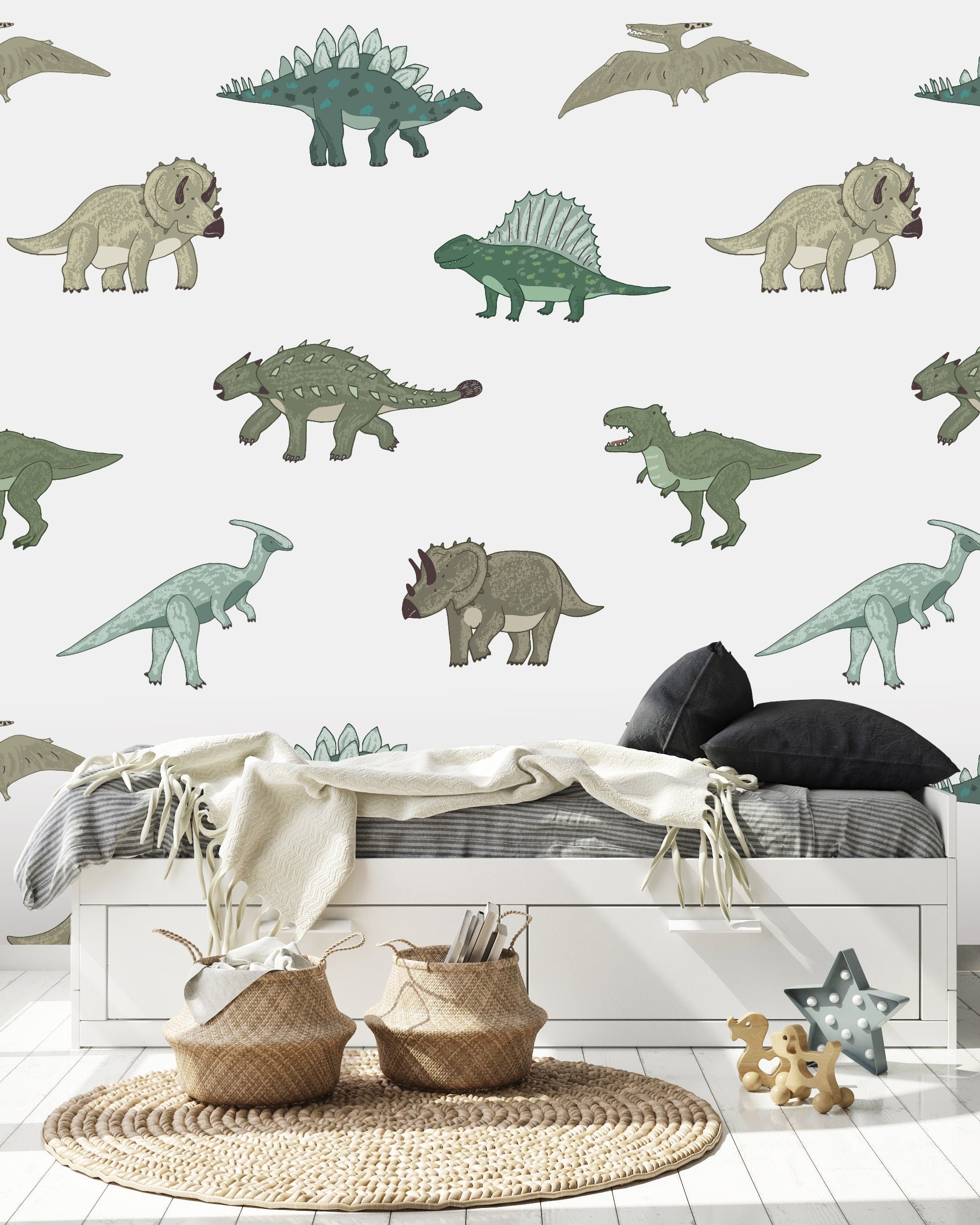Saurus Wallpaper - Etsy