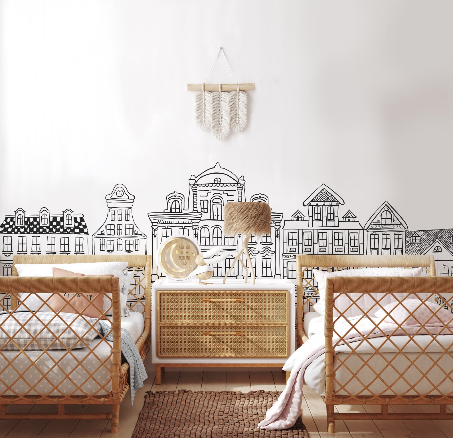 Madeline (white) Wallpaper - Etsy