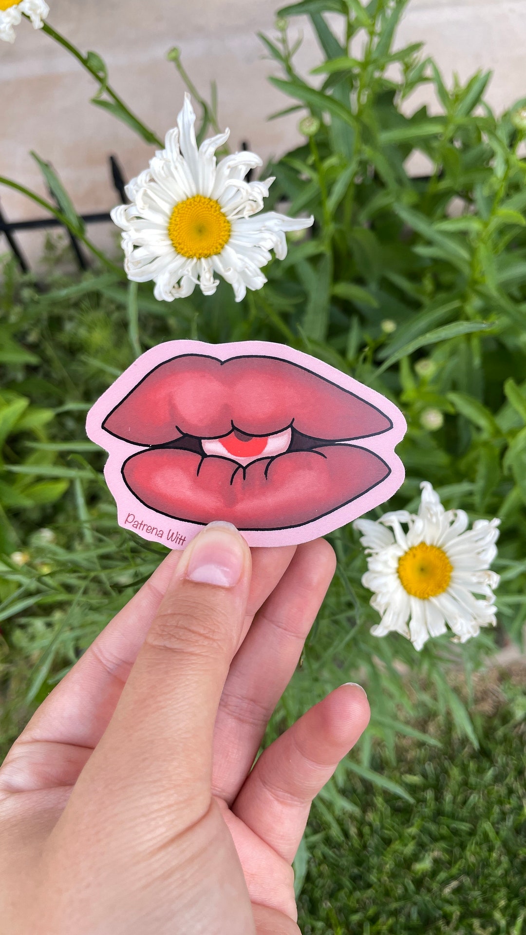 Lip Sticker | Horror Stickers | Eye Sticker | Creepy | Laptop Stickers ...