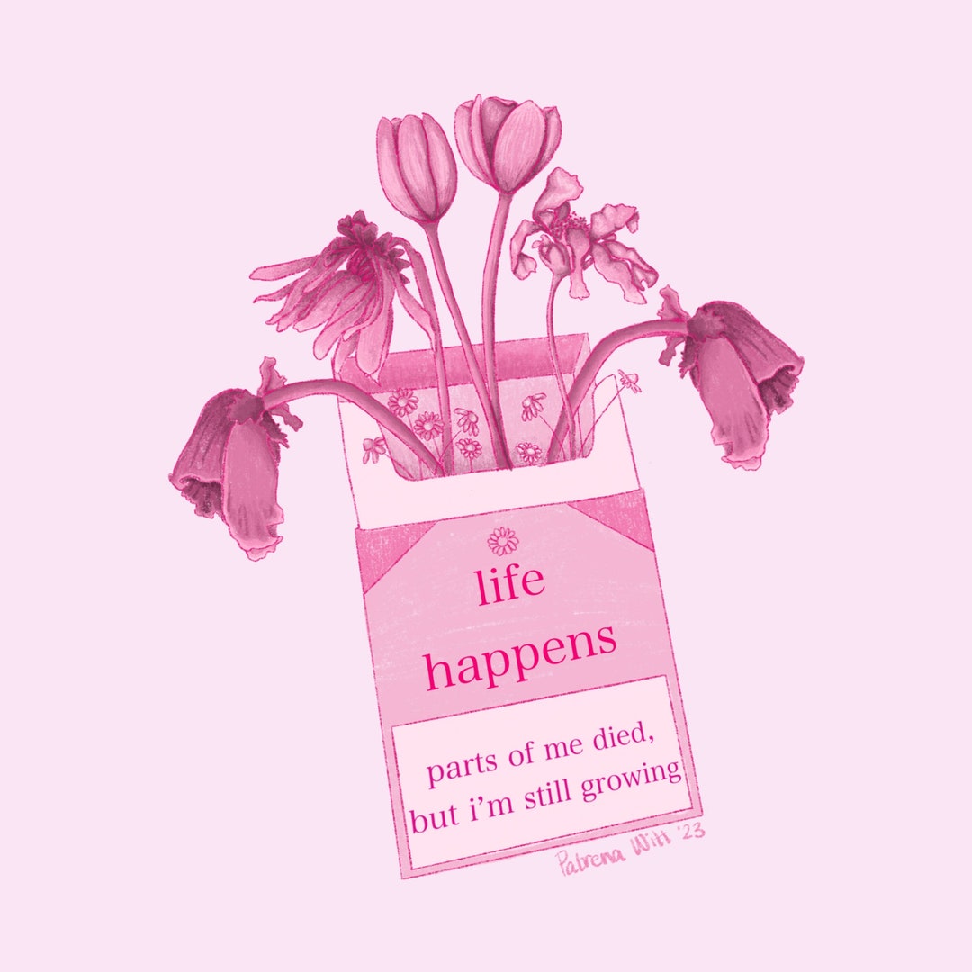 But I’m Still Growing Print: Pink Floral Encouragement Art (digital ...