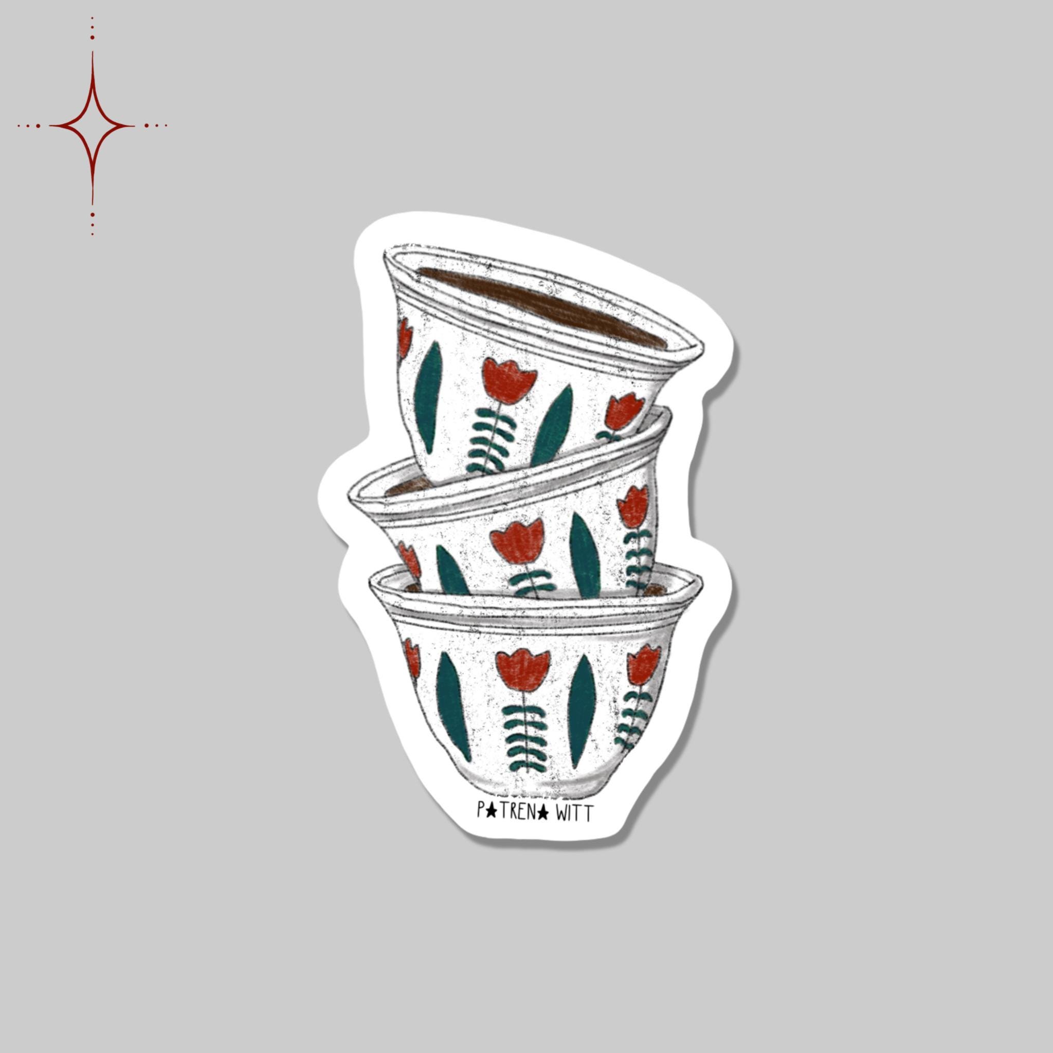 Ahweh Coffee Cup Sticker: Lebanese Arabic Coffee Decal - Etsy