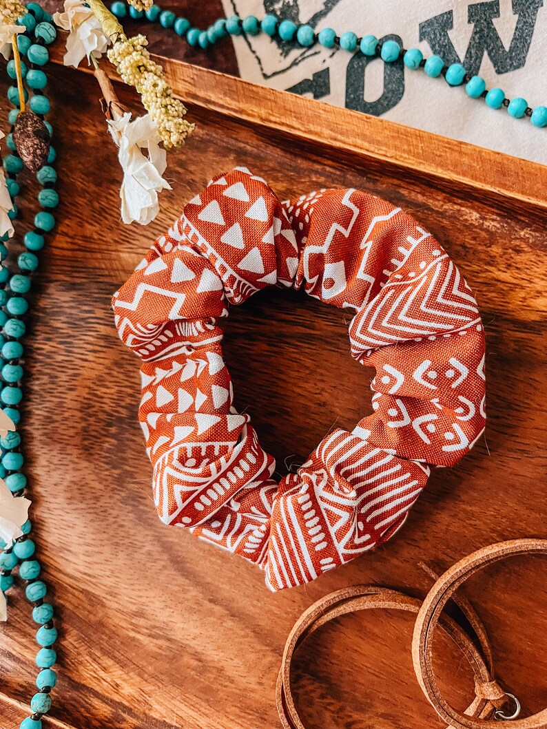 Western Boho Cowgirl Fall Neutral Handmade Scrunchie Pattern Set - Etsy