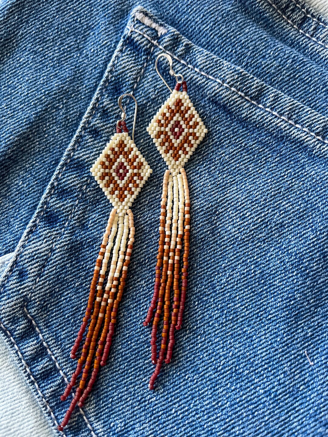 Southwestern Cowgirl Hand Beaded Western Diamond Pattern - Etsy