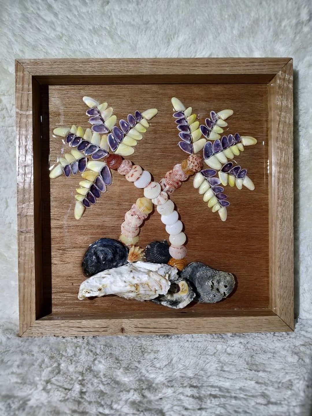 Palm Tree Seashell Art - Etsy