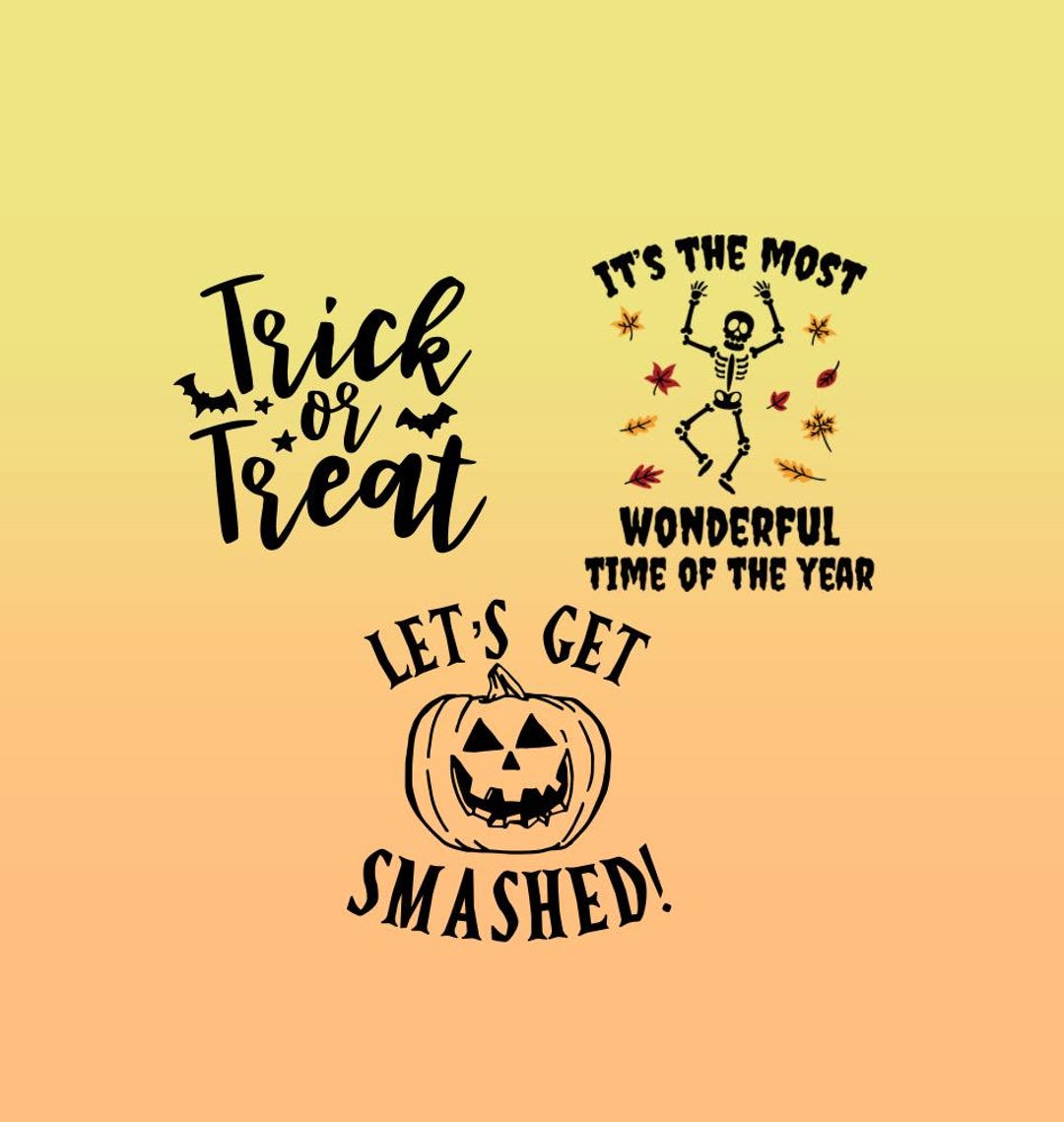 Halloween Svg Bundle, Trick or Treat, Smashed Pumpkin (digital Download ...