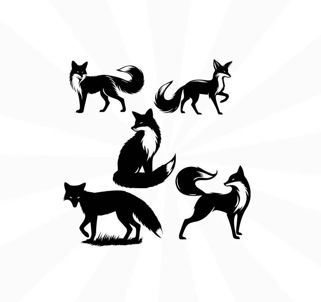 Fox Svg. 5 Fox Designs Svg. Foxy Svg. Nature Svg. - Etsy