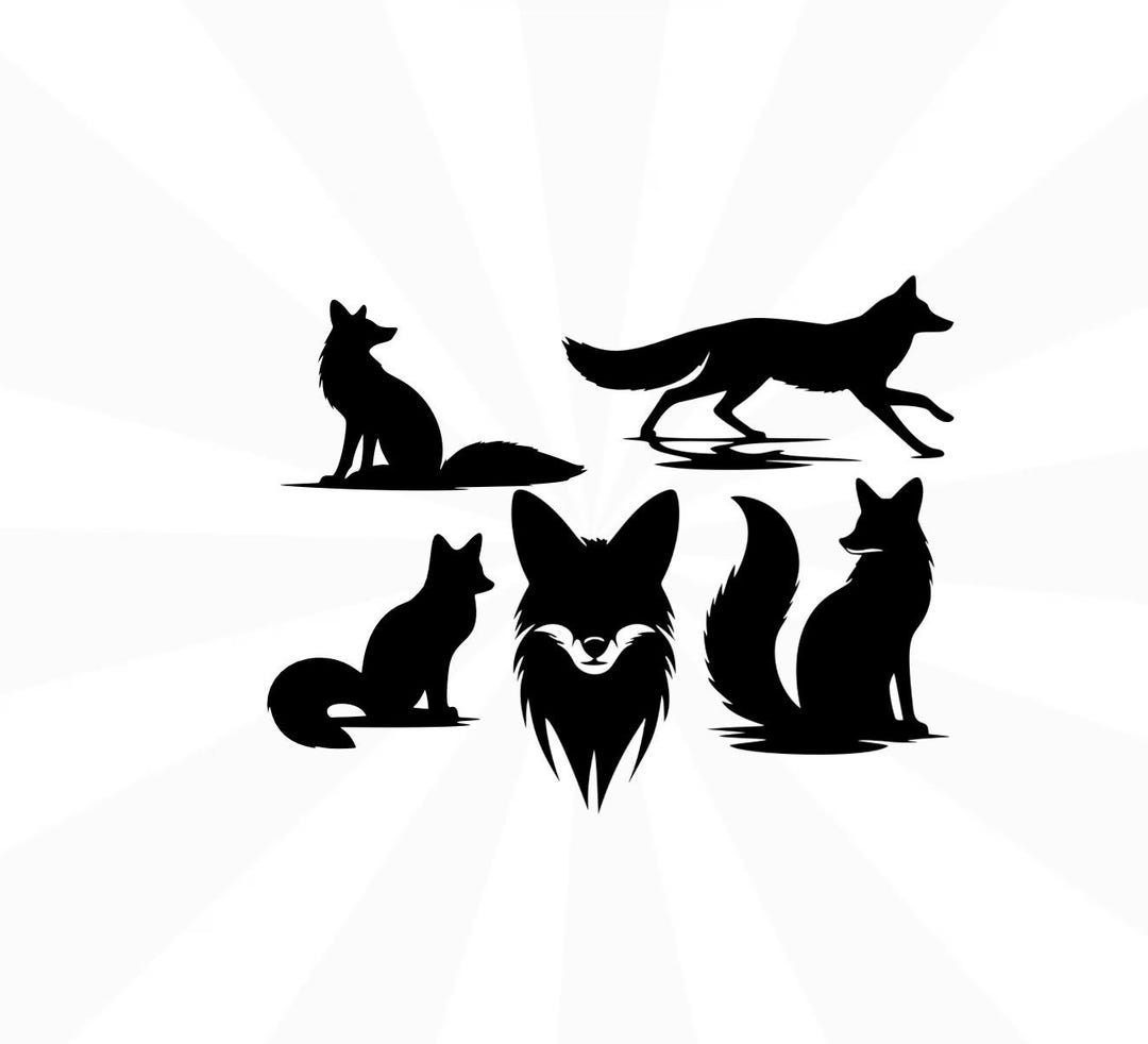 Fox Svg. 5 Fox Designs Svg. Foxy Svg. Nature Svg. - Etsy