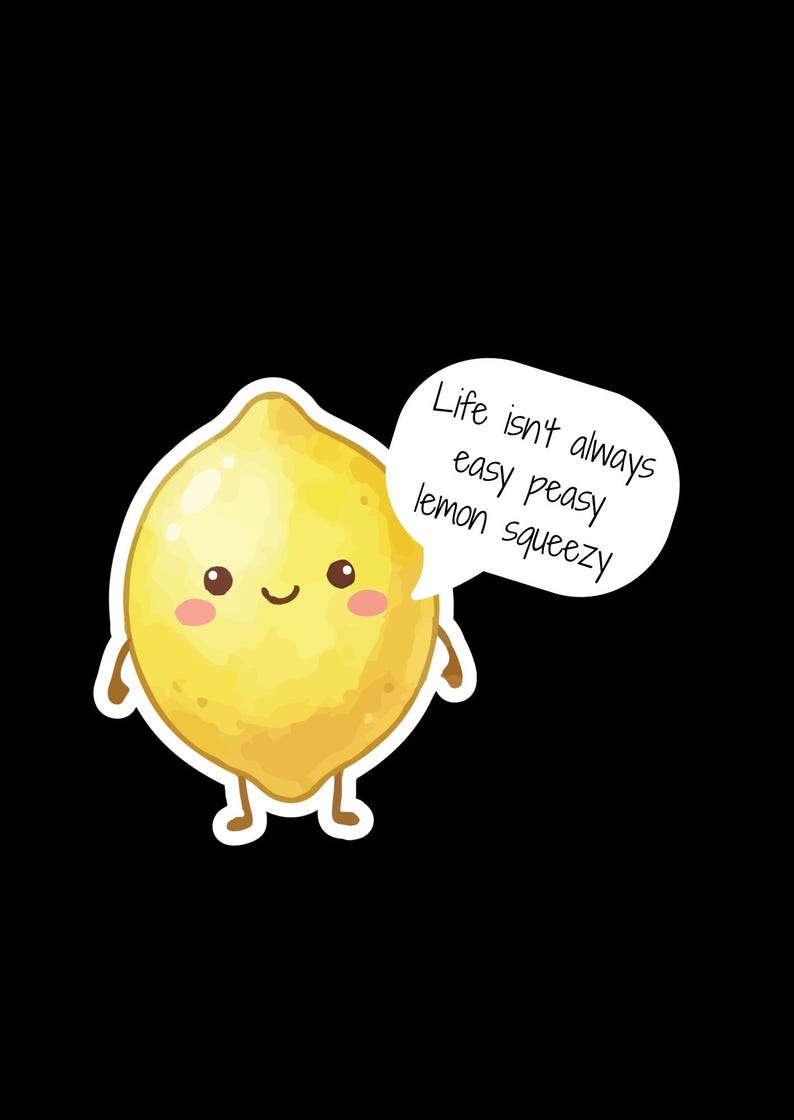 Handmade Encouragement Card With Lemon Sticker and Gift Card Pocket - Etsy