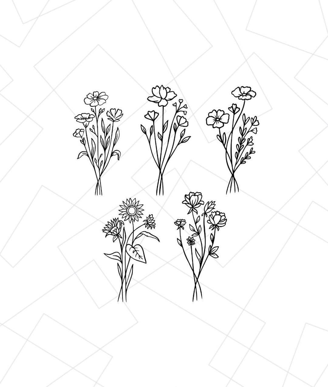 Flower Svg. Nature Svg. Flowers Svg. Wildflowers Svg. - Etsy
