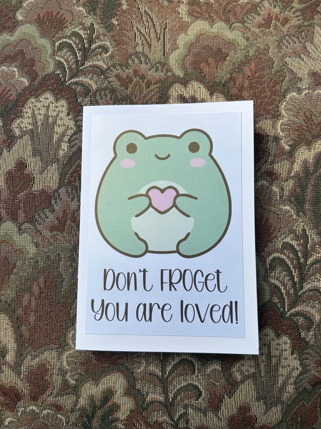 Happy Frog Encouragement Card With Gift Card Pocket, Waterproof Sticker ...