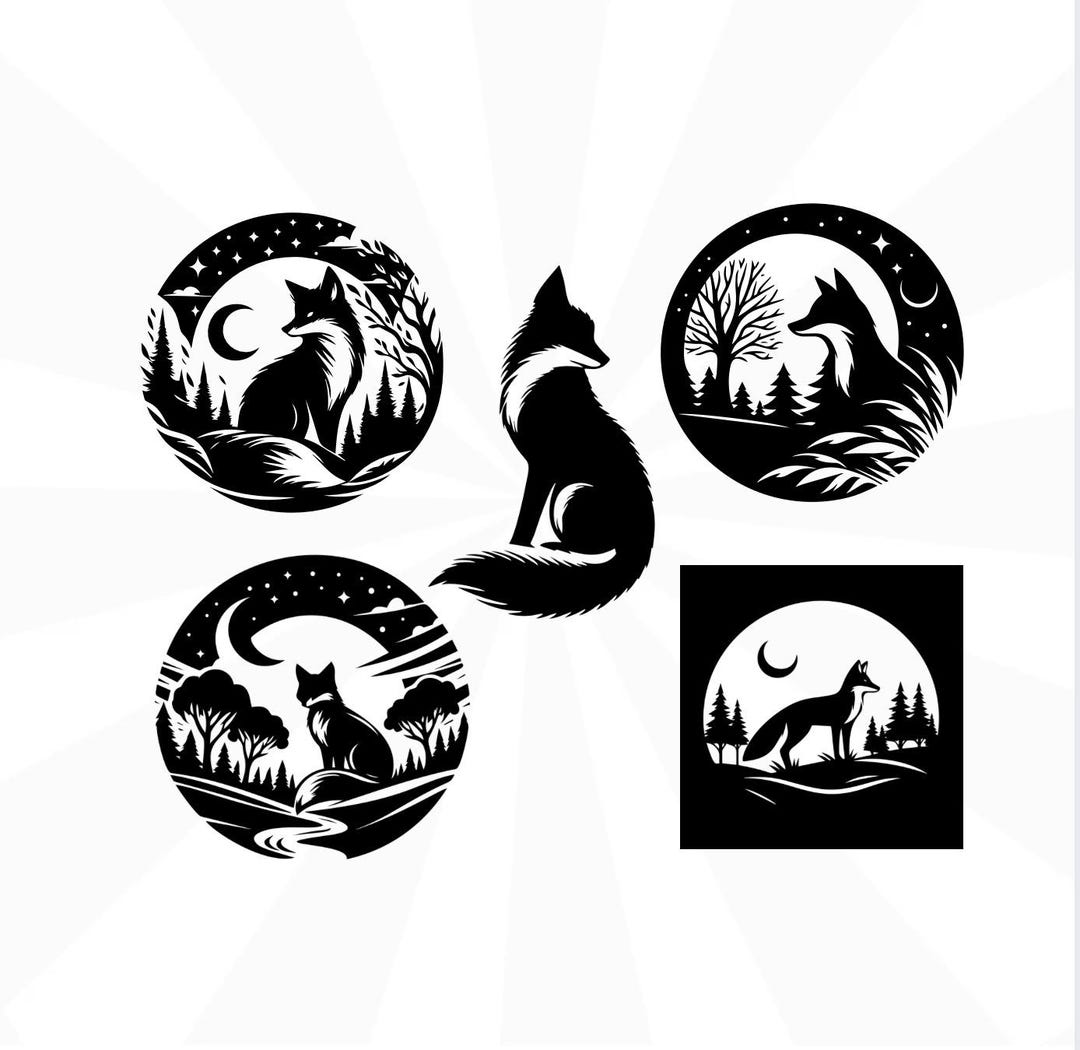 Fox Svg. 5 Fox Designs Svg. Foxy Svg. Nature Svg. - Etsy