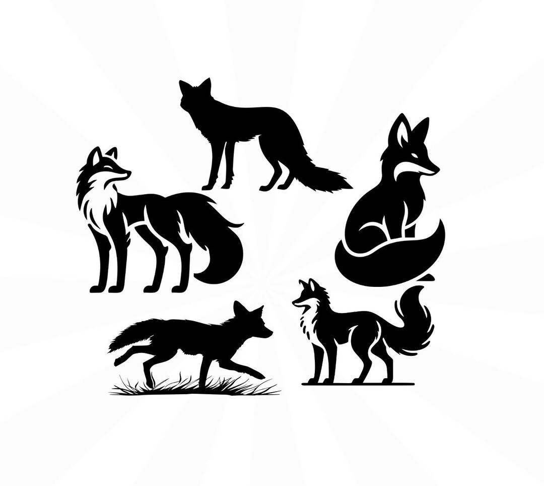 Fox SVG Bundle: 5 Nature-inspired Designs (digital Download - Etsy