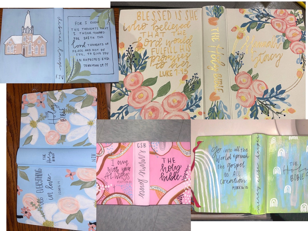 Custom Painted Bible - Etsy