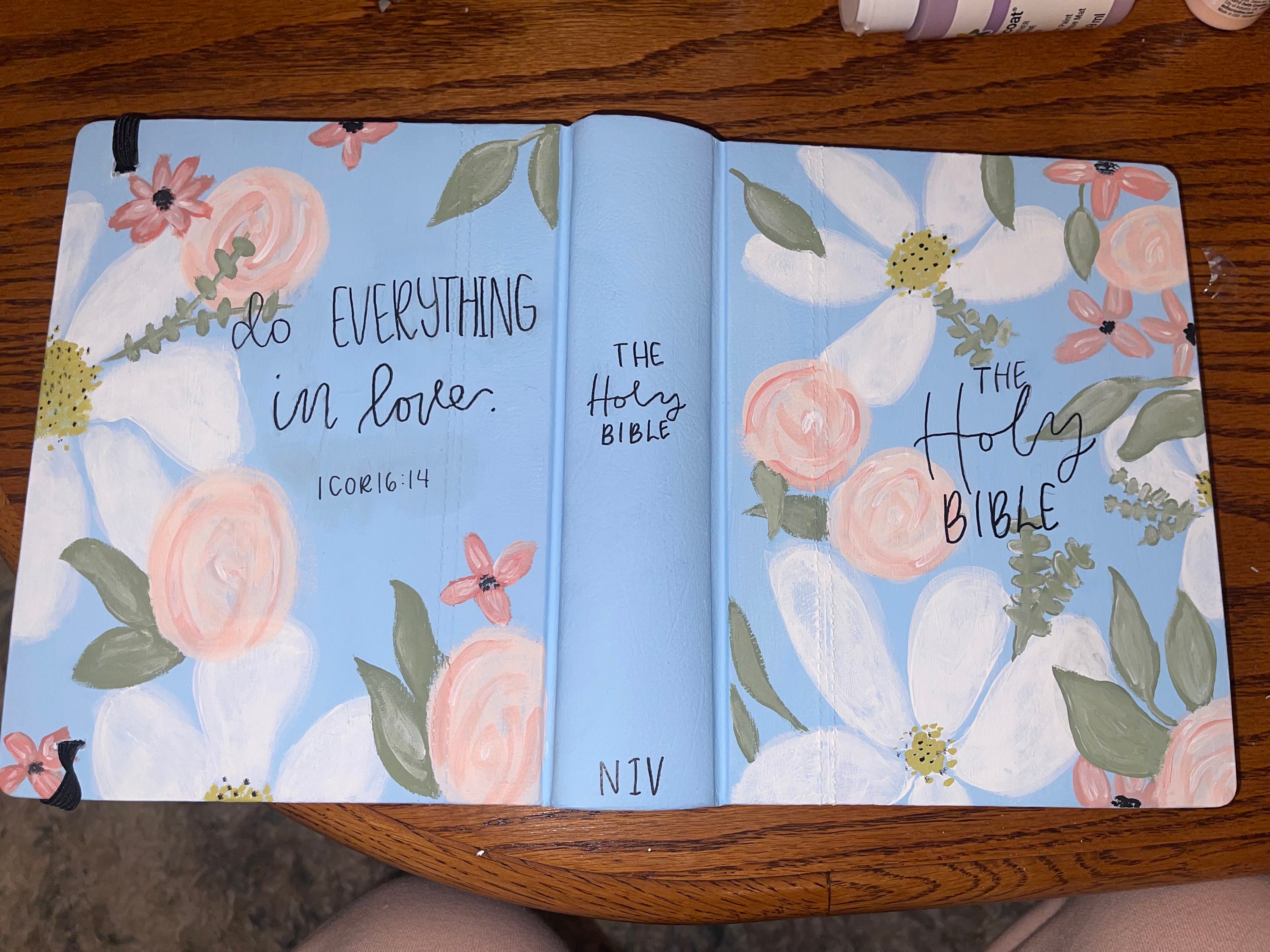 Custom Painted Bible - Etsy