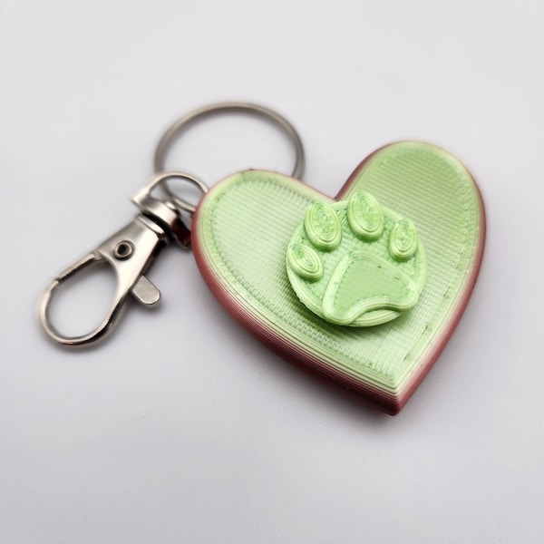 3d Printed Heart Keychain - Etsy