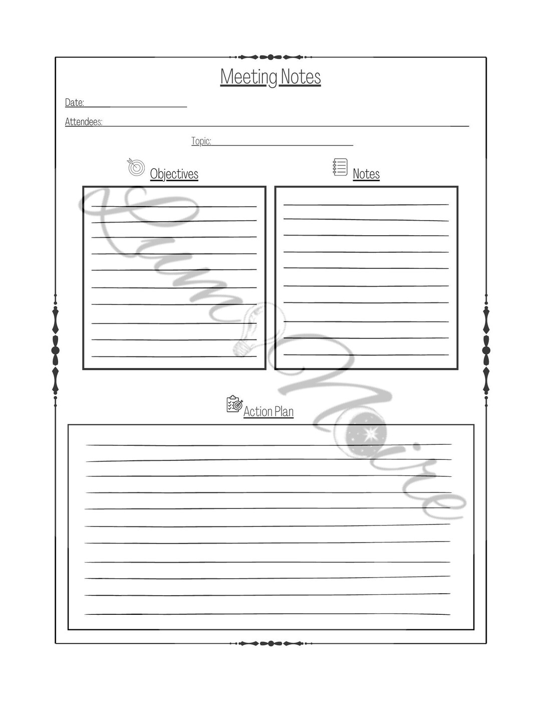 Meeting Notes - Sleek - Etsy