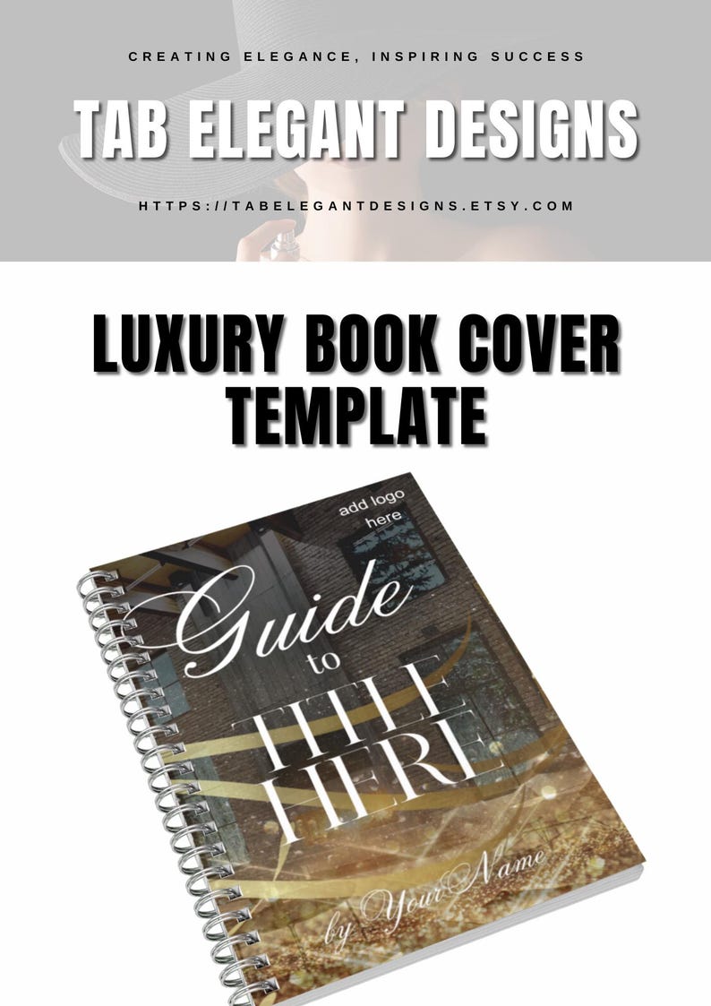 Luxury Book Cover Template Elegant DIY Design for Authors & Self ...