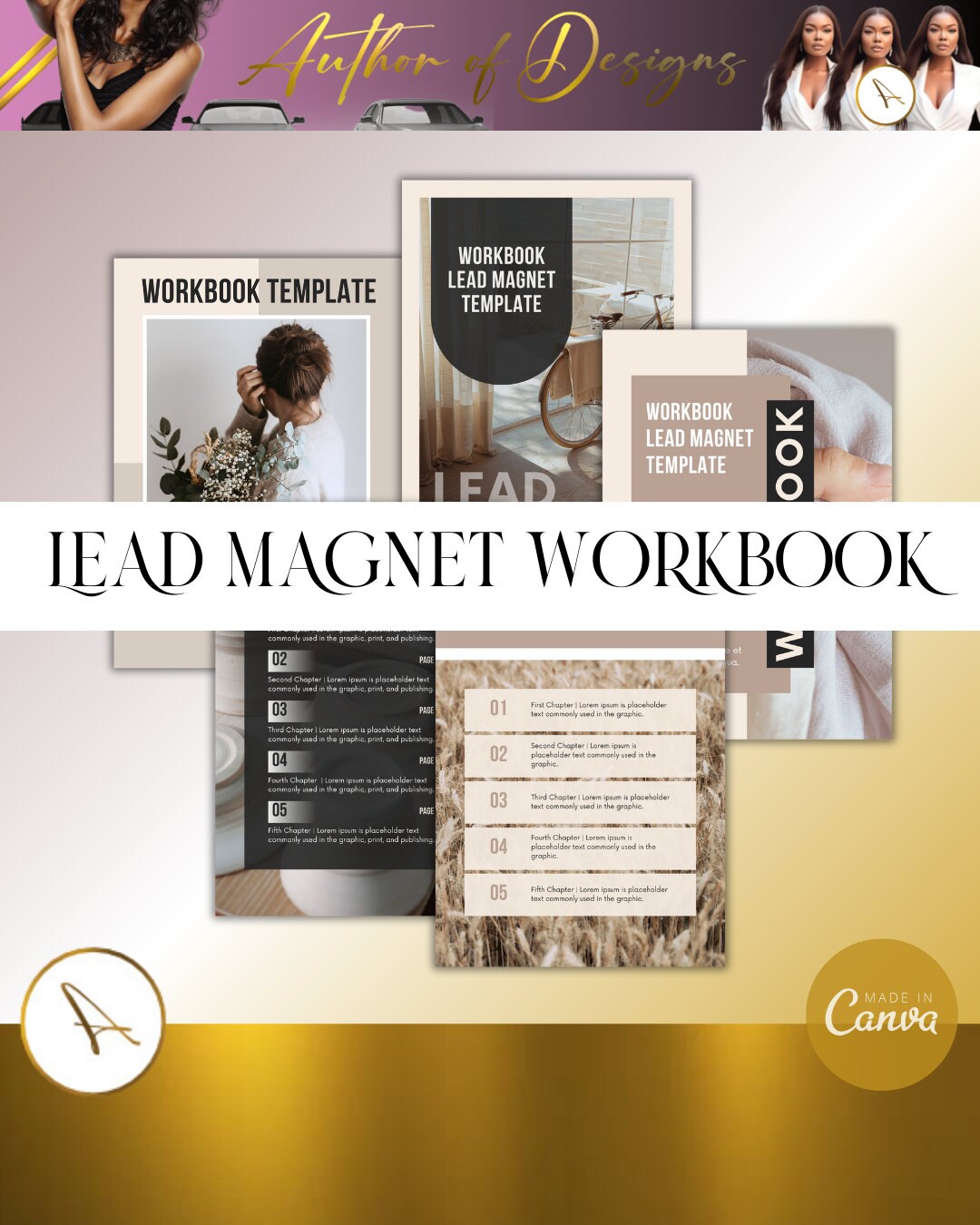 PLR Lead Magnet Workbook Template Canva, Workbook Template Canva ...