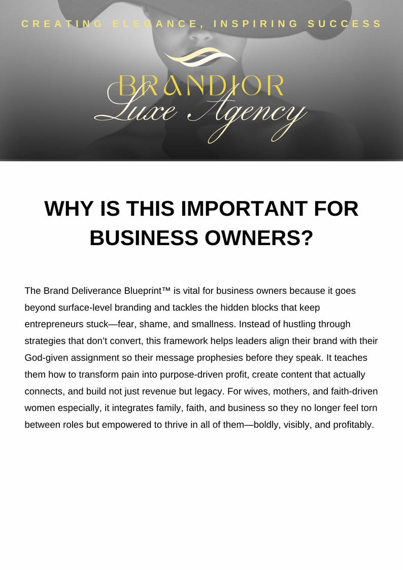Faith-based Business Reset Workbook PDF | Brand Deliverance Blueprint ...