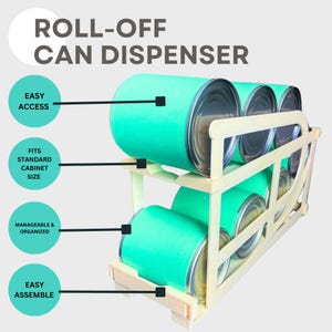 Automatic Roll-off Can Dispenser Storage Organizer for Kitchen Pantry ...