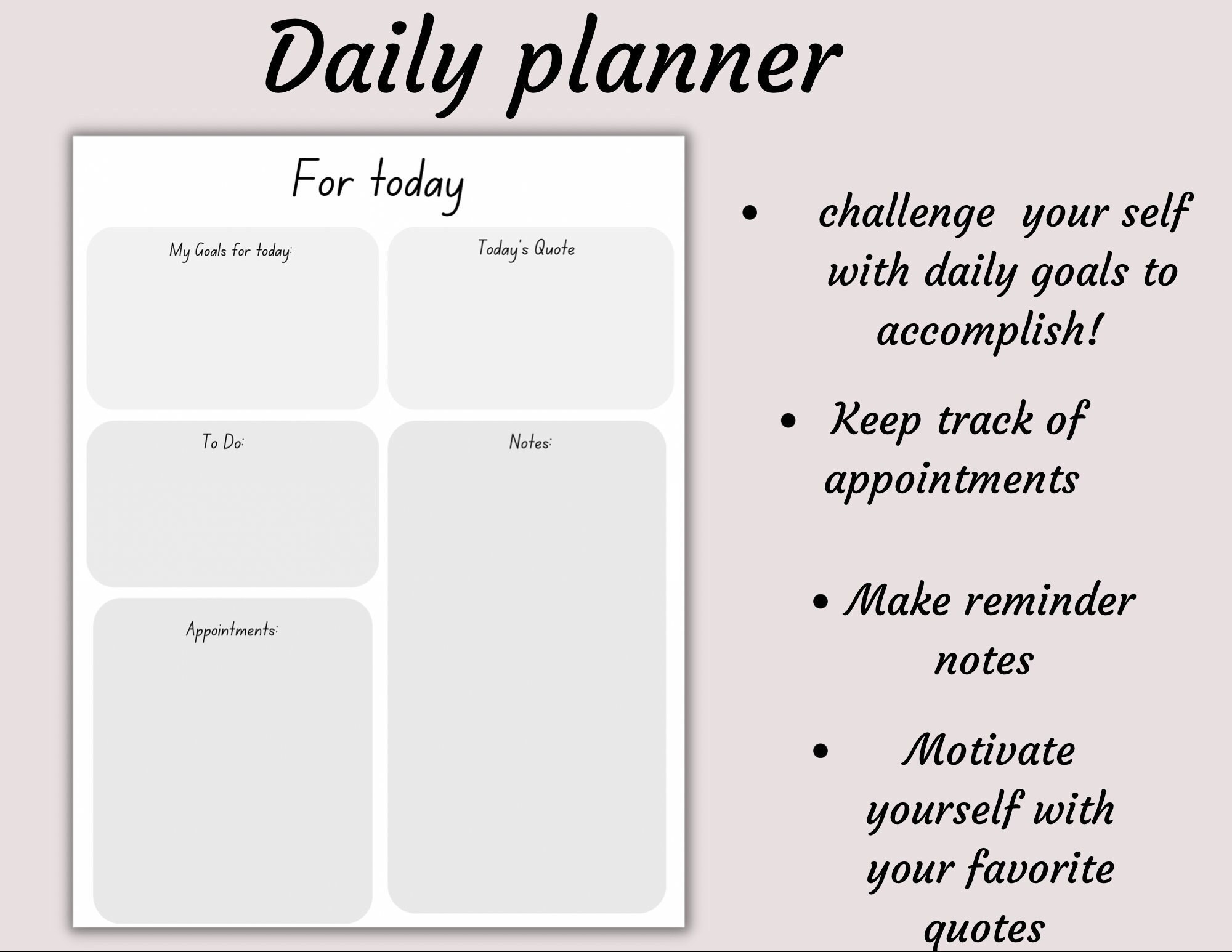 Printable Journal | Daily Planner | Mental Health | Self Reflection - Etsy