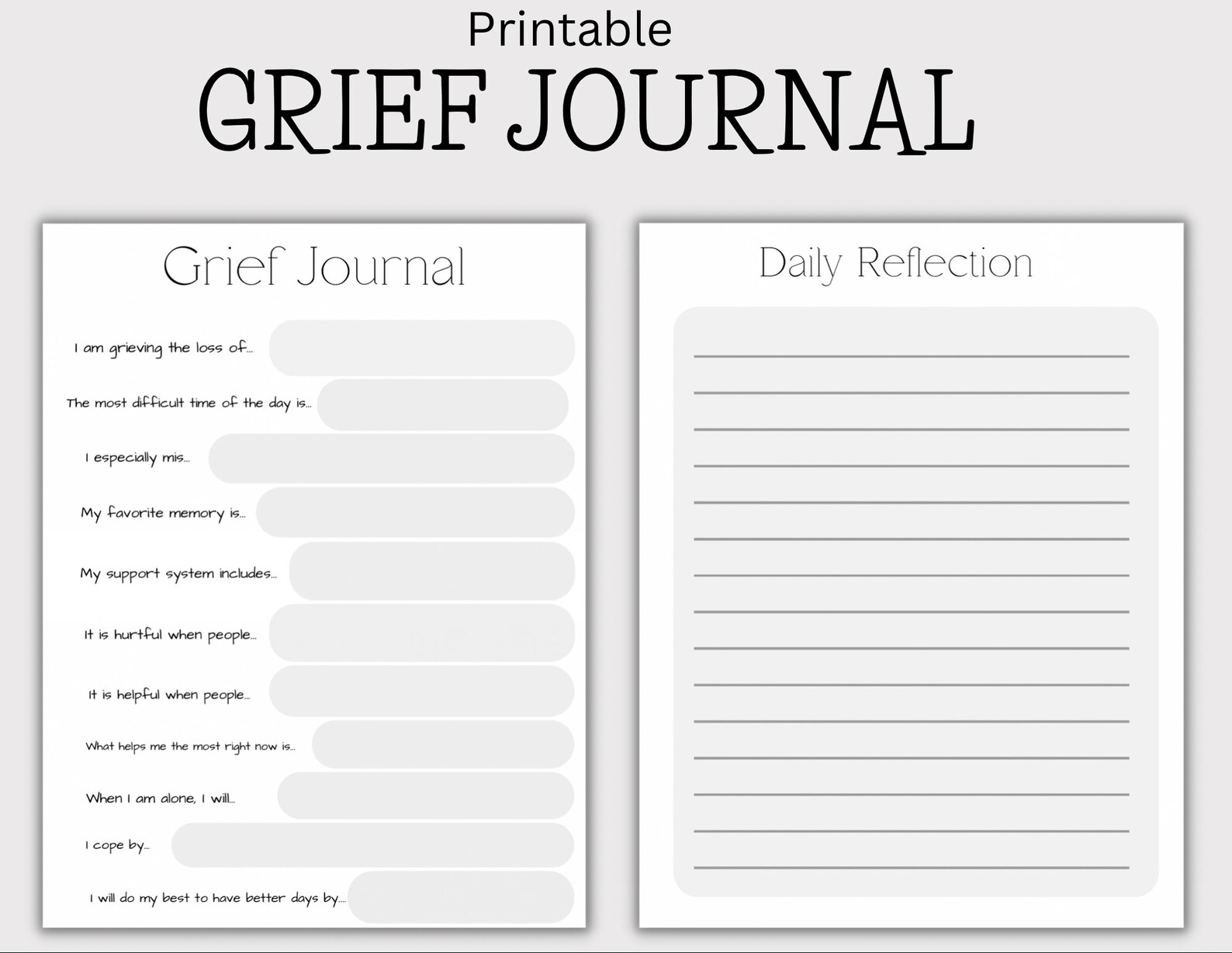 Printable Grief Journal Grief Template Coping With Grief Printable Grief Journal Grief Template Coping With Grief
