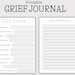 Printable Grief Journal | Grief Template | Coping With Grief ...