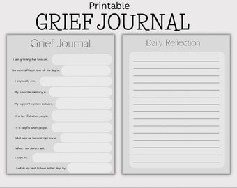 Printable Grief Journal Grief Template Coping With Grief Printable ...