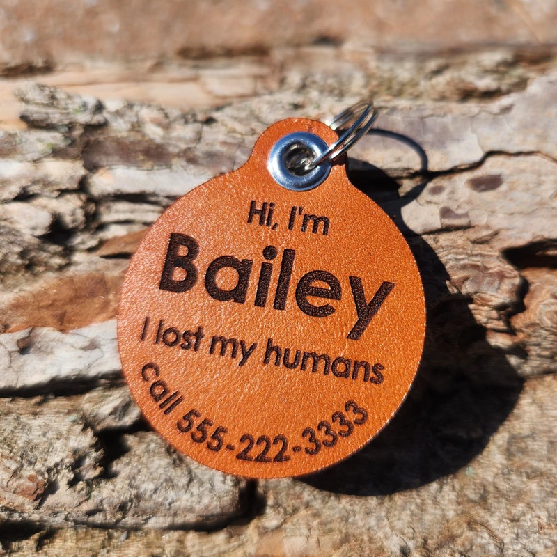 Leather Dog Tag - Etsy