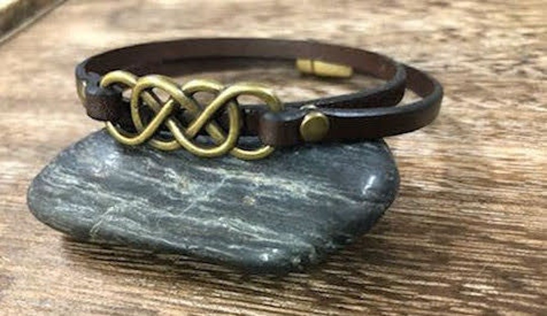 CELTIC KNOT LEATHER Bracelet Celtic Design Leather Bracelet 3rd ...