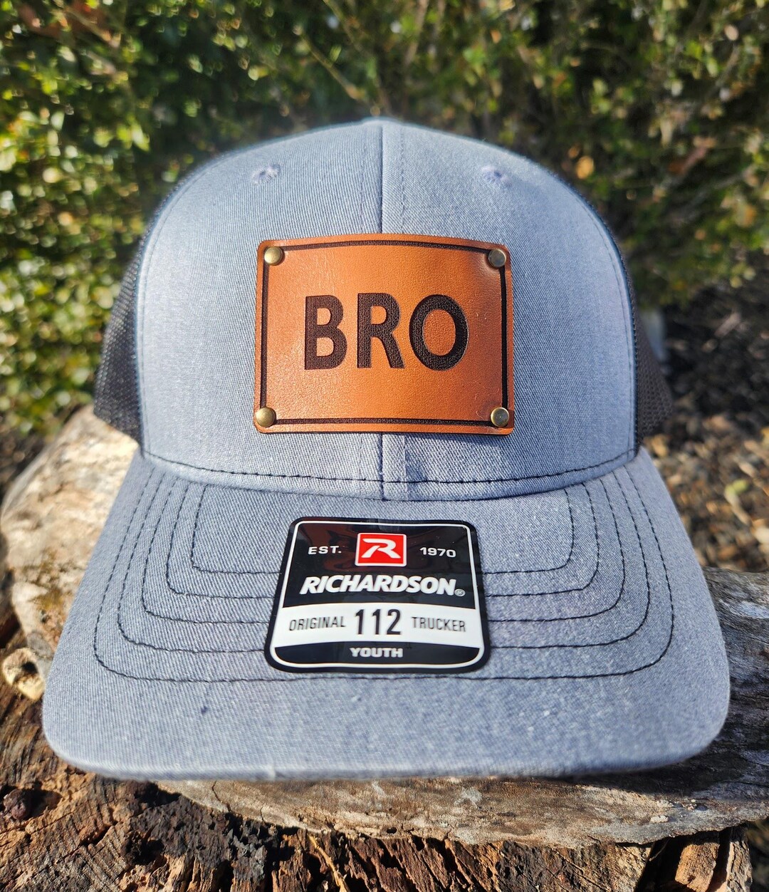 Kids BRO Hat: Custom Engraved Leather Patch Snapback - Etsy