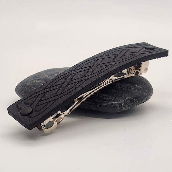 Leather Barrette - Etsy