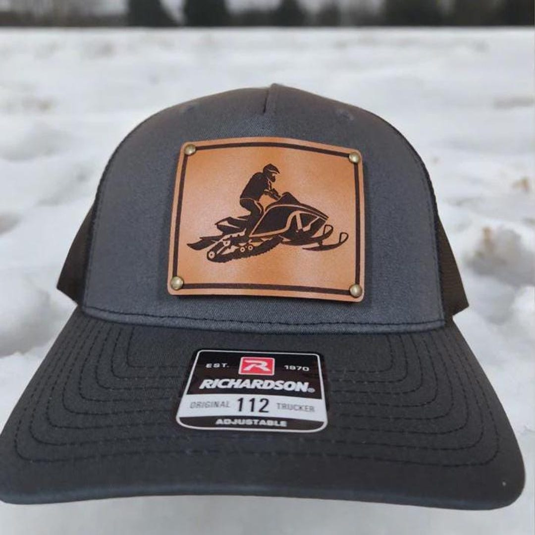 Snowmobile Leather Patch Hat: Richardson Trucker Cap, Winter Sports ...