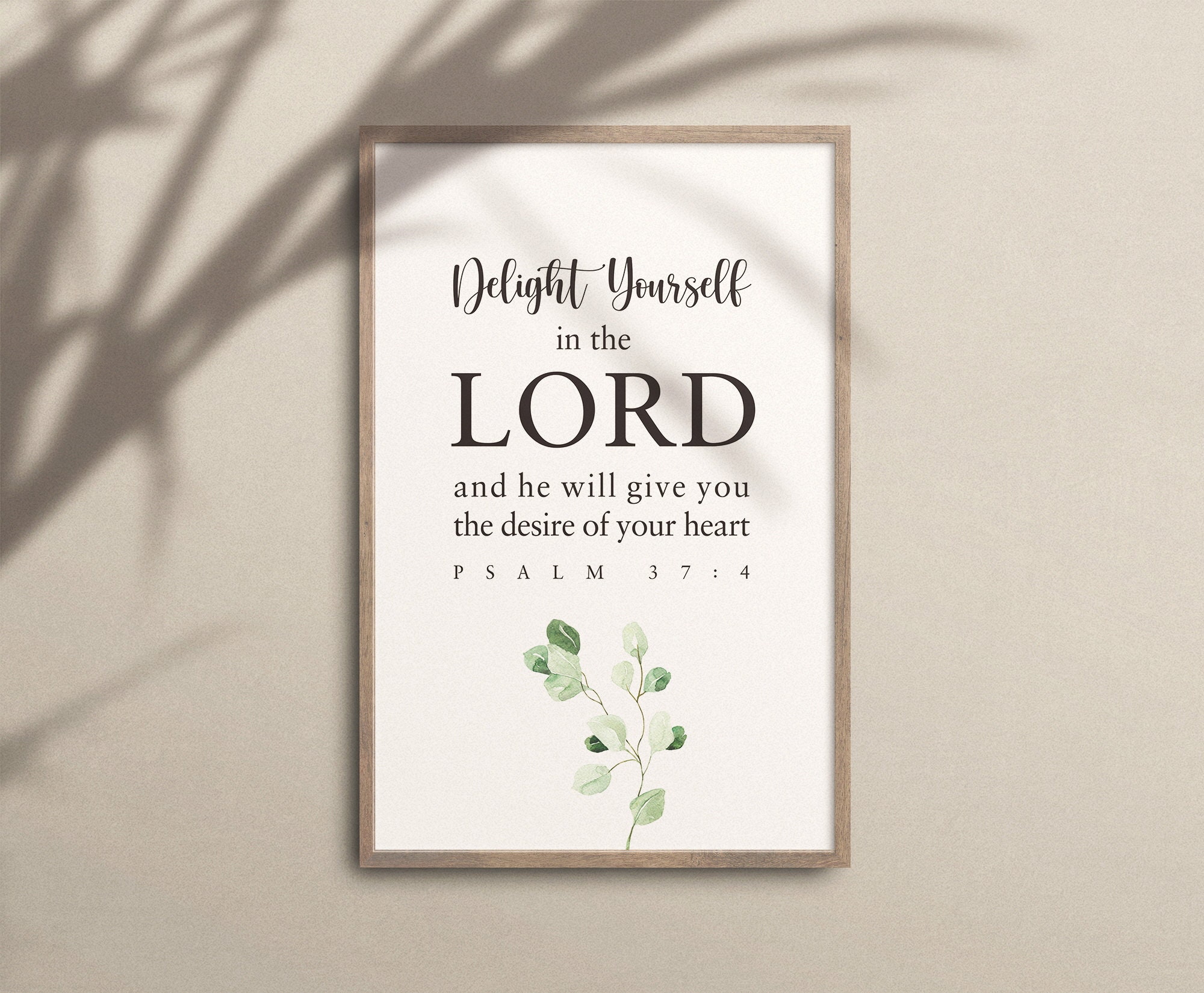 Psalm 37:4 Bible Verse Wall Art, Delight Yourself in the Lord ...