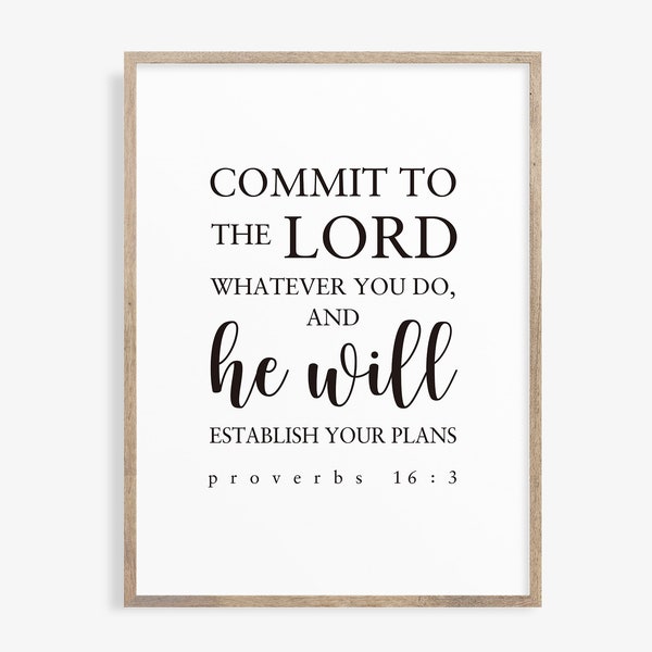 Proverbs 16 3 - Etsy