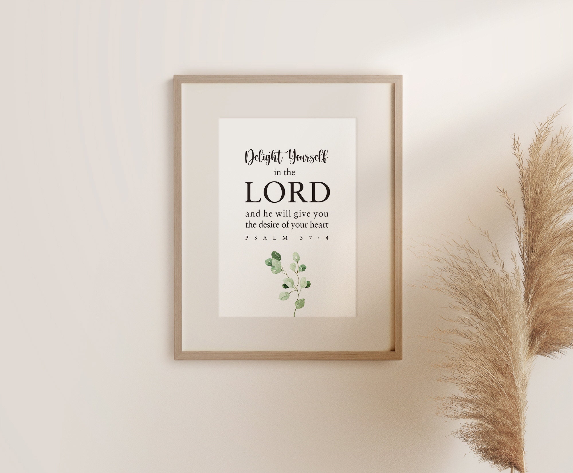 Psalm 37:4 Bible Verse Wall Art, Delight Yourself in the Lord ...