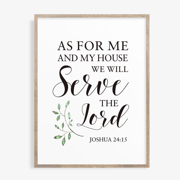 As for Me and My House We Will Serve the Lord - Etsy