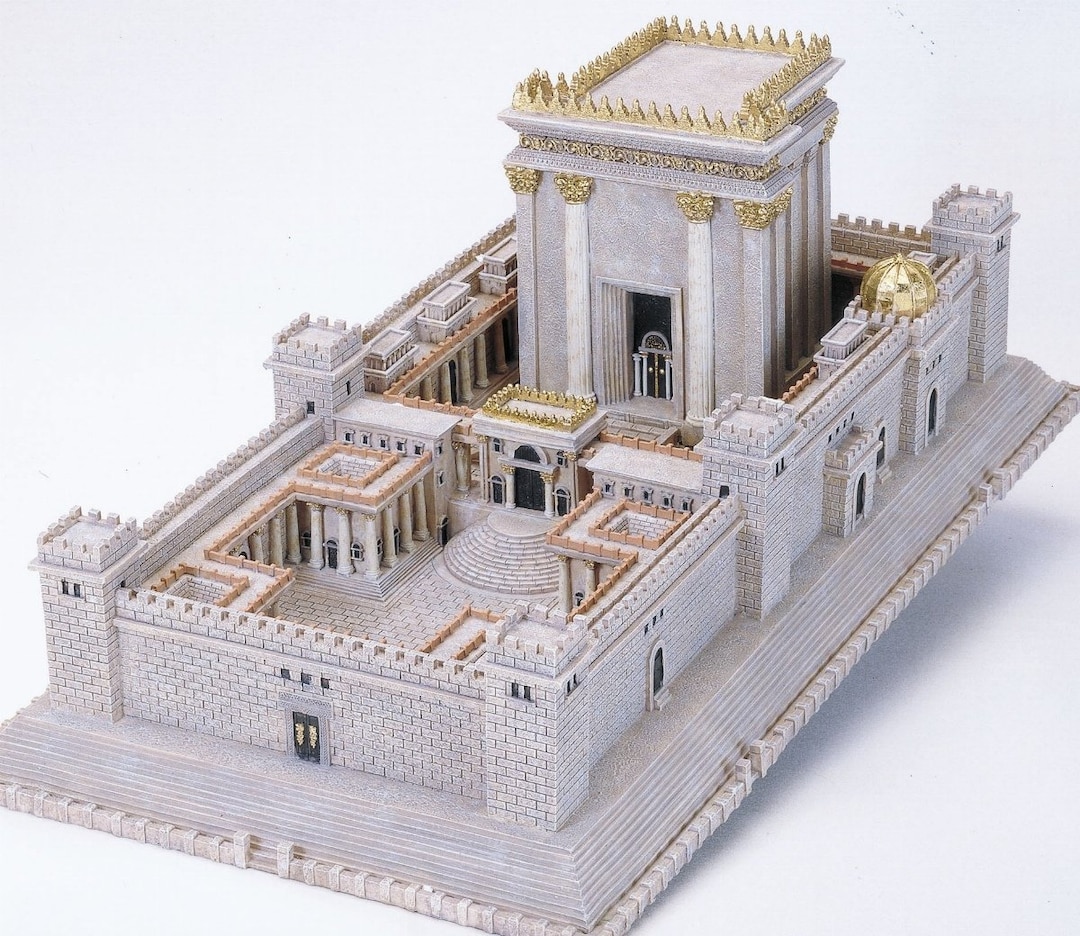 The Second Temple of Jerusalem Model - Hand Painted Detailed Replica ...