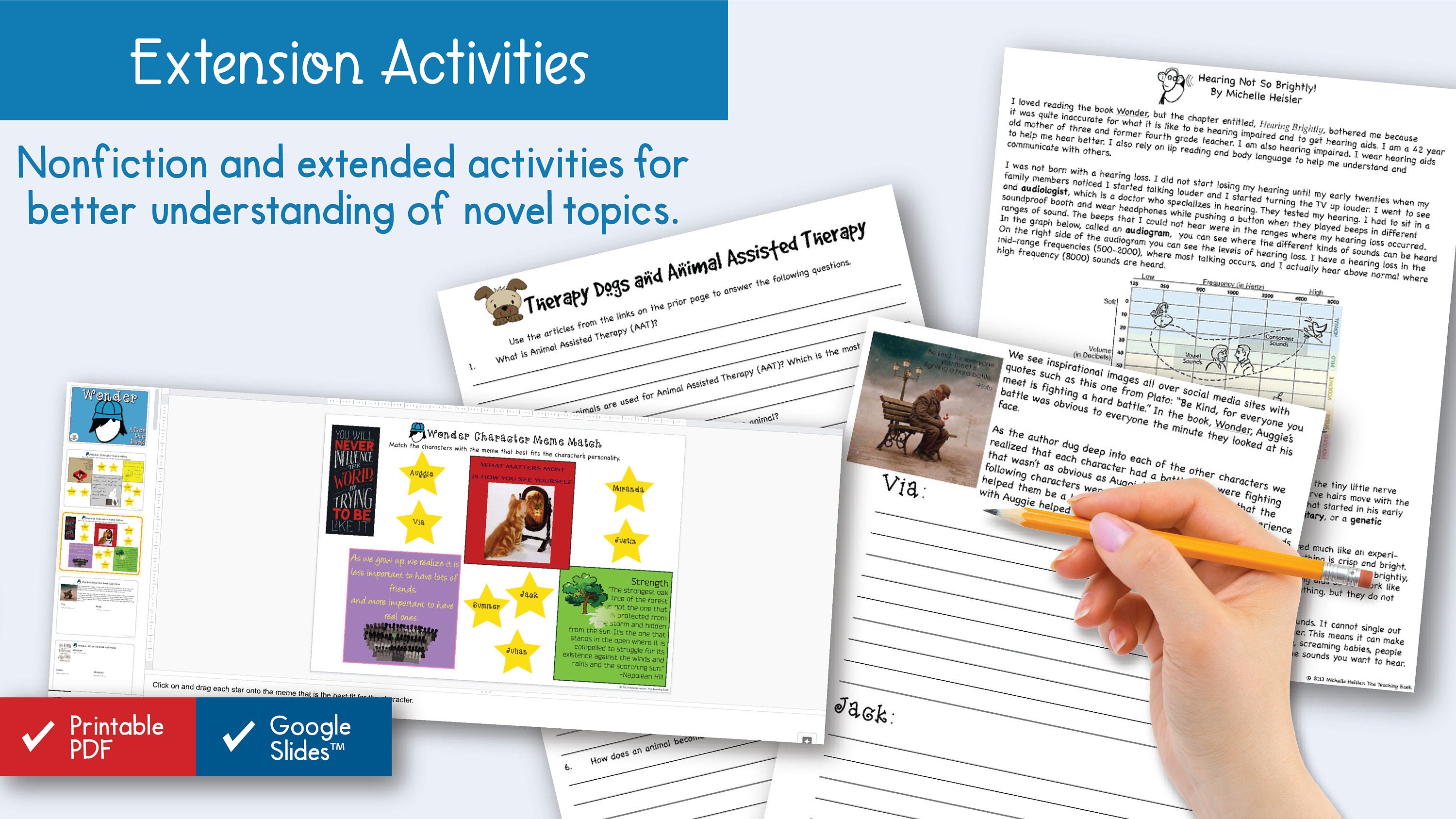 Wonder Novel Study Book Unit Digital Download - Etsy