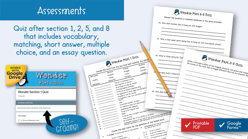 Wonder Novel Study Book Unit Digital Download - Etsy