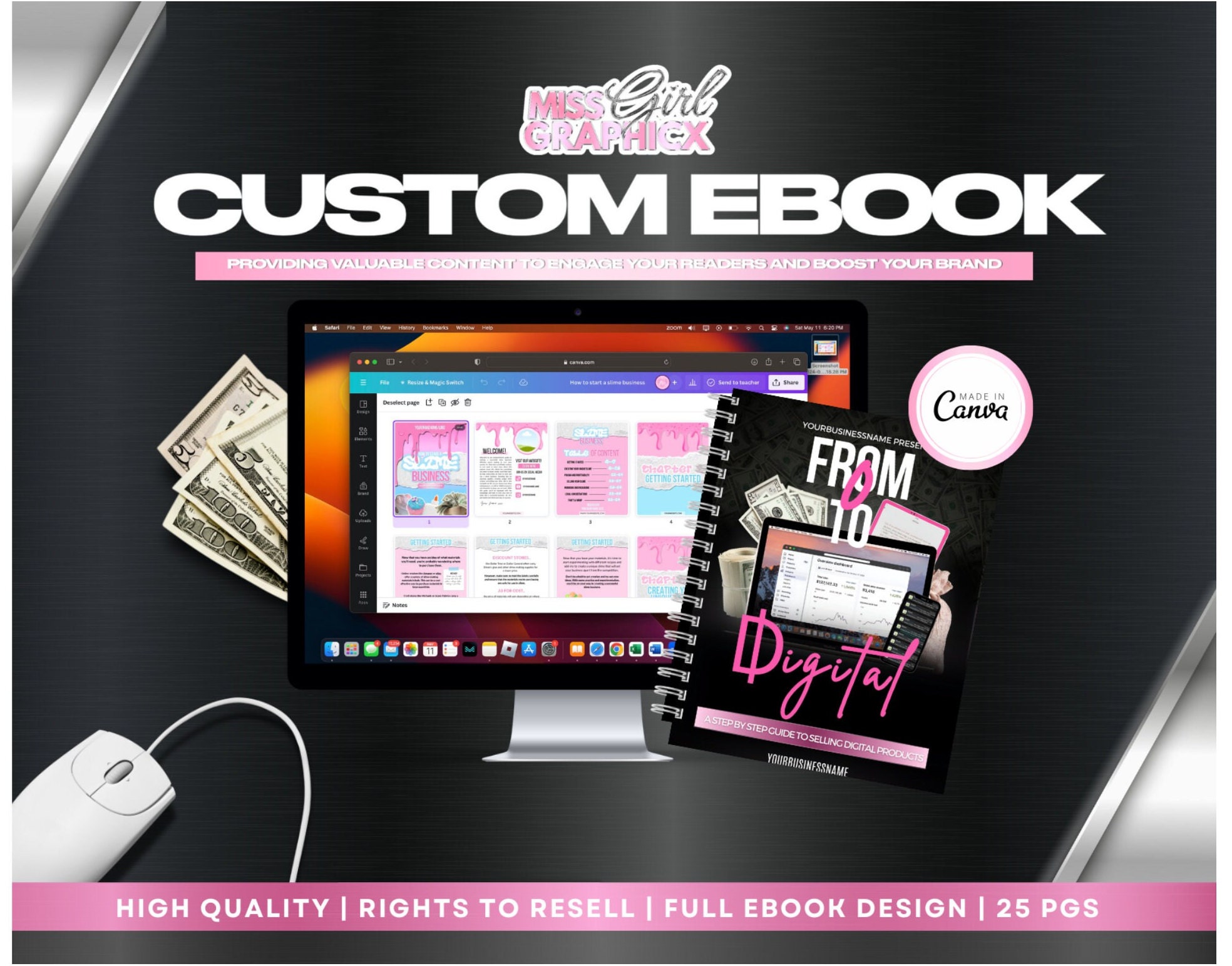 BASIC Custom PLR Ebook Service Ebook Template, DFY Ebook, Ebook Design ...